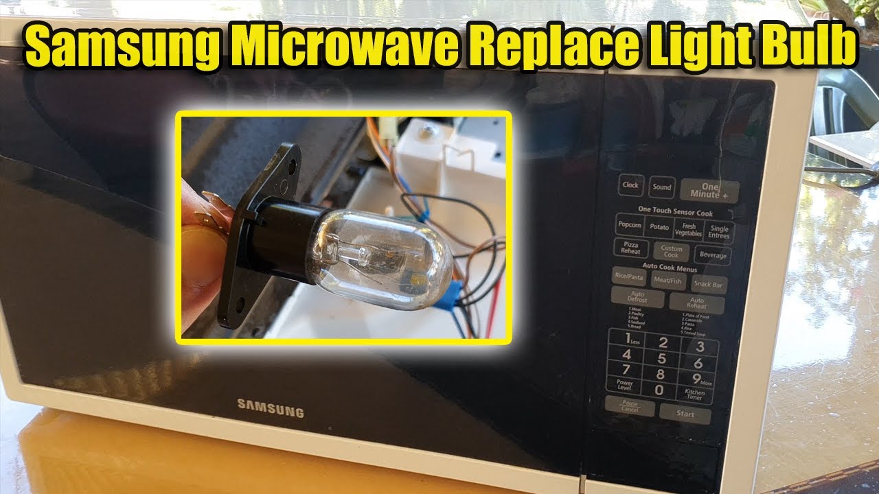 How to Change/Replace Broken Light Bulb In Samsung Microwave