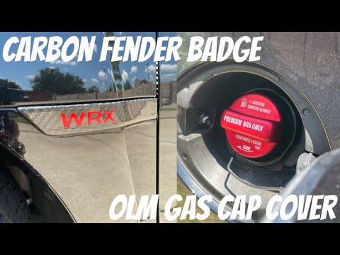Installing Carbon Fiber Fender badges and Subispeed OLM Gas Cap Cover