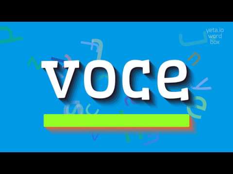 How to say "voce"! (High Quality Voices)