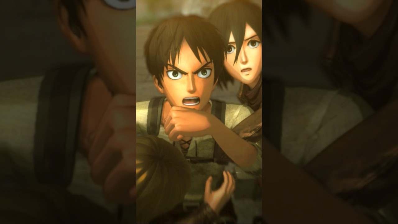EREN GETS HIT BY LIGHTNING - ATTACK ON TITAN (AOT) GAME PC #aot #attackontitan #shorts #eren #mikasa