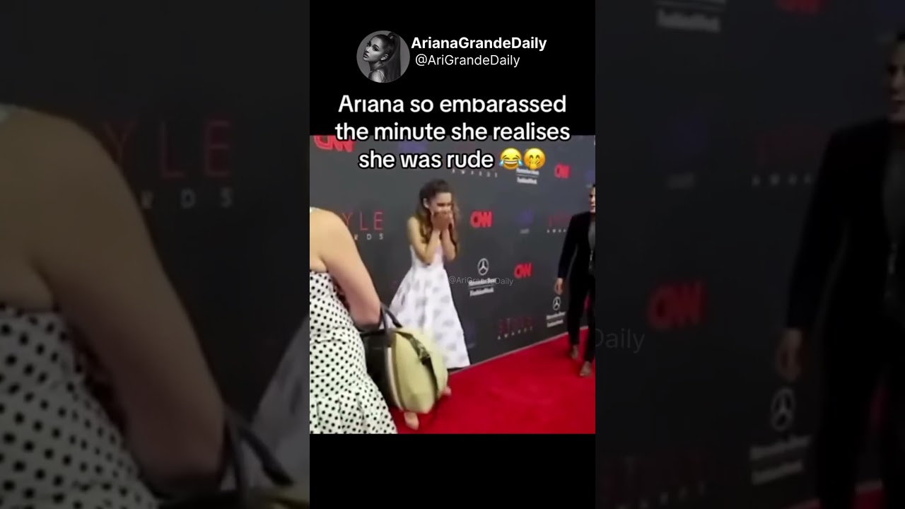 Ariana so embarassed the minute she realises she was rude #arianagrande