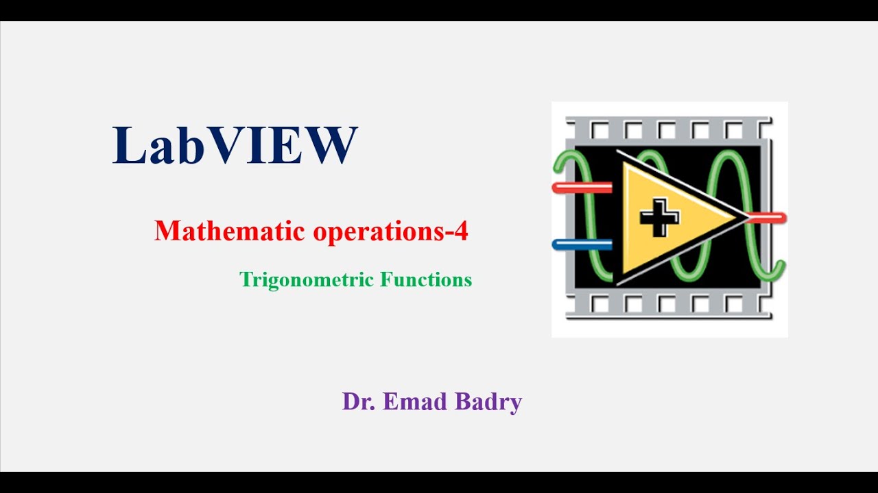 LabVIEW 08: Mathematic operations-4- Trigonometric functions