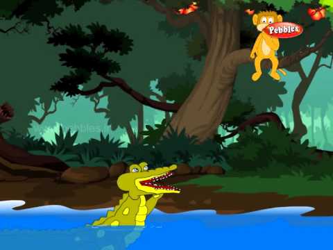 The Monkey and The Crocodile - Panchatantra story in Kannada
