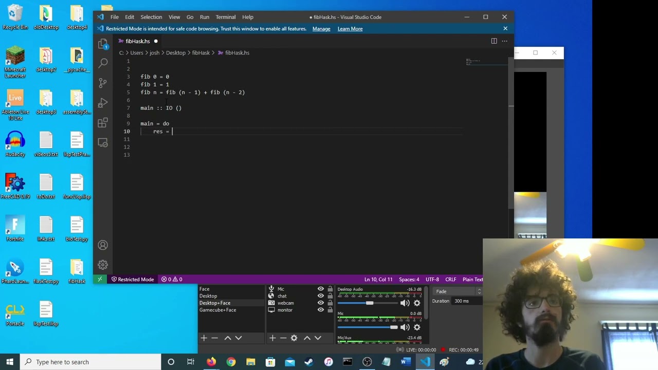 Generating Fibonacci numbers in Haskell
