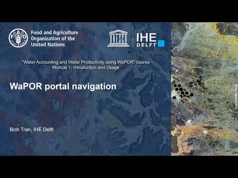 [WAPOROCW] M1-2.1 WaPOR portal navigation