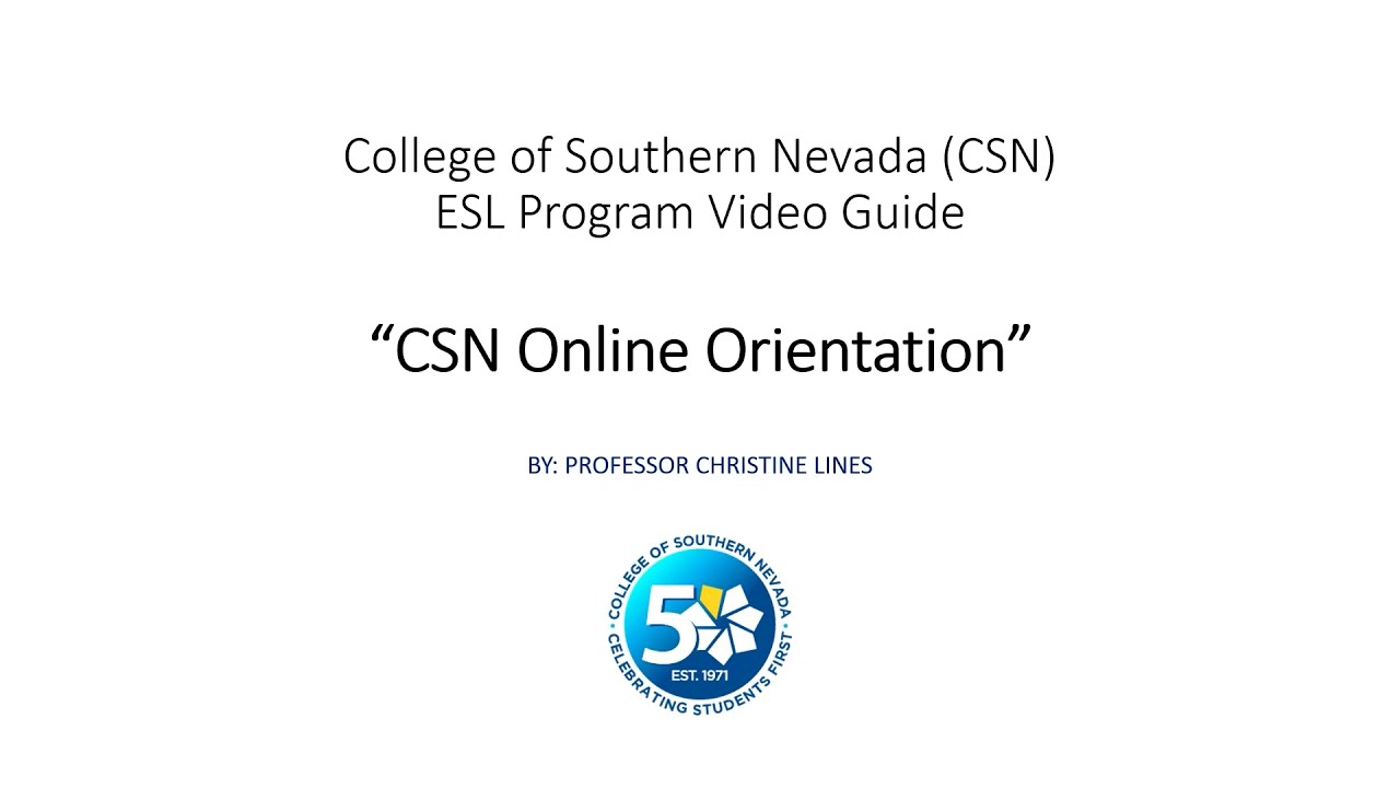 CSN Online Orientation