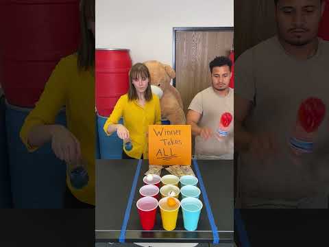 Only one winner can takes all the money from ping-pong game! #shorts