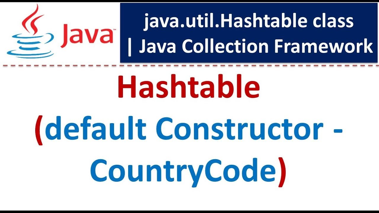 Hashtable (default Constructor - CountryCode) | Java Collection Framework