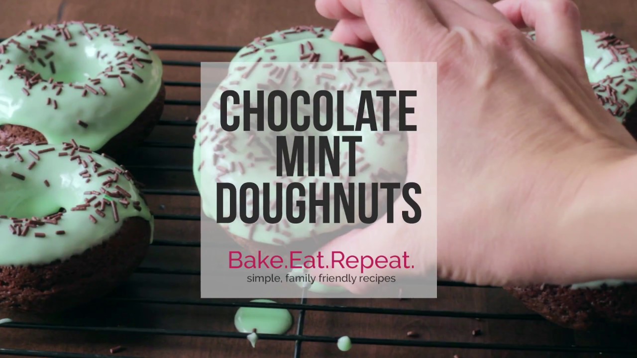 Chocolate Mint Doughnuts