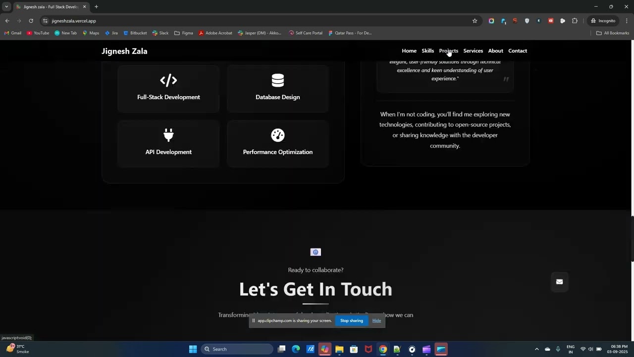 My MEAN Stack Developer Portfolio (Angular 20 + Node.js + MongoDB)