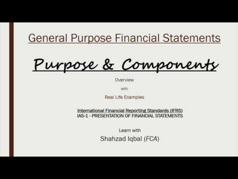 Purpose & Components of General Purpose Financial Statements- Overview (URDU)