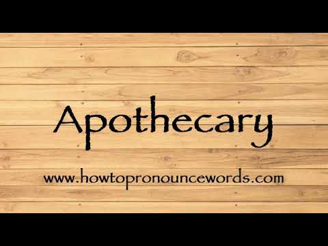 How To Pronounce Apothecary ? How To say Apothecary New Video