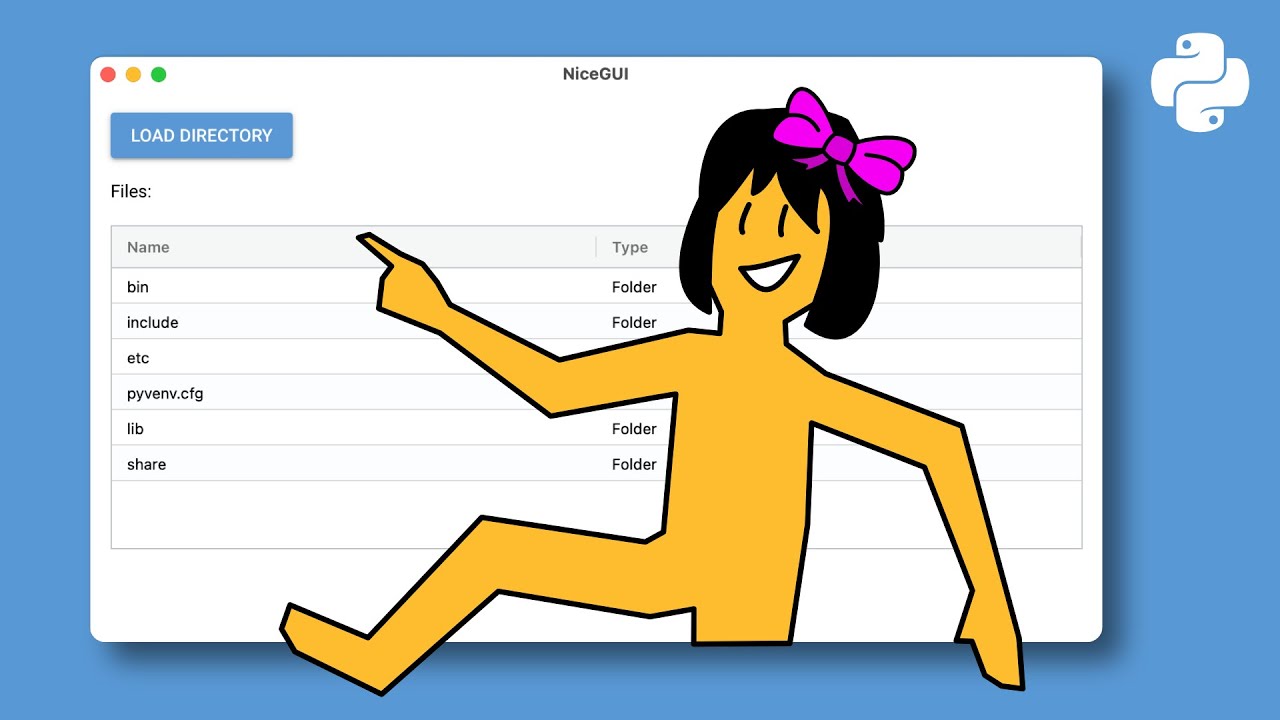 Getting started with NiceGUI in Python. Run in a window