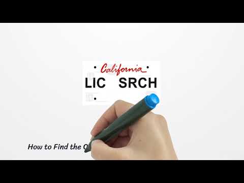 How to Find the Owner of a License Plate in California? #licenseplate #owner  #california