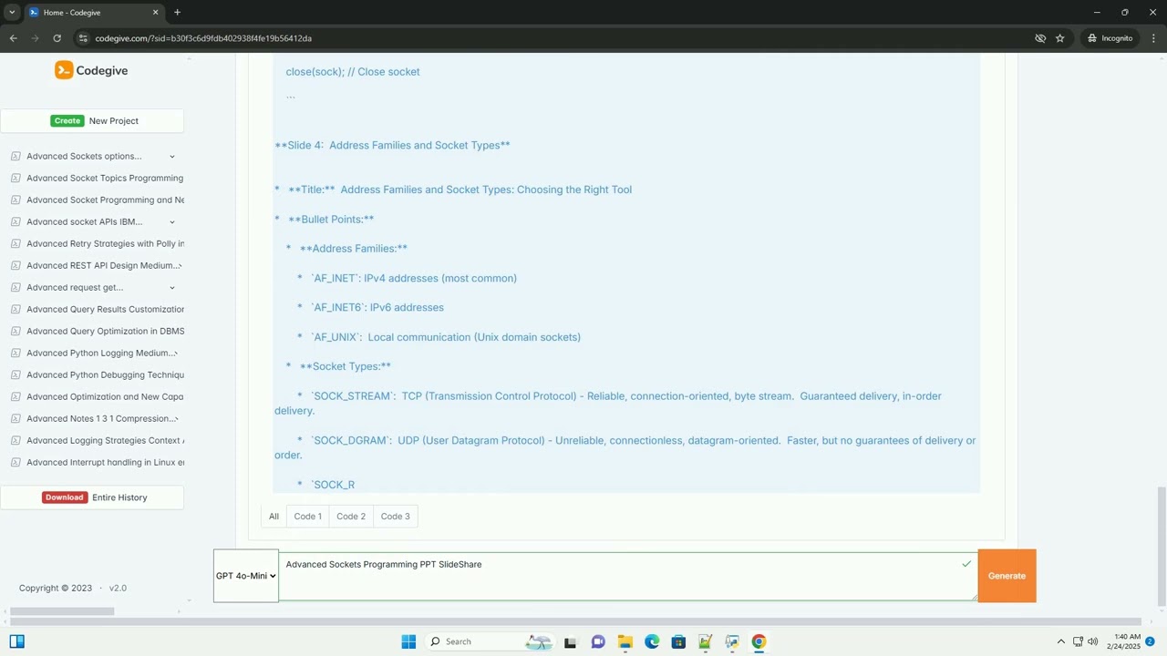 advanced sockets programming ppt slideshare
