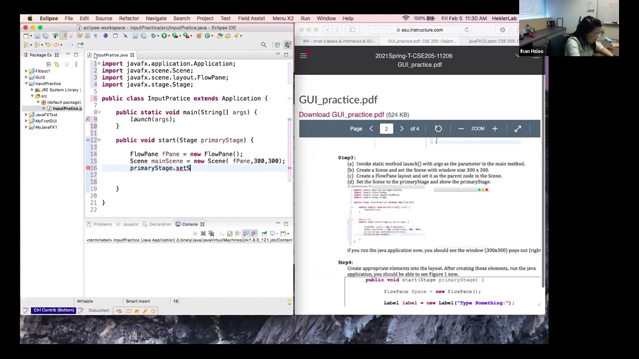 GUI component & Events _ Input Practice Tutorial