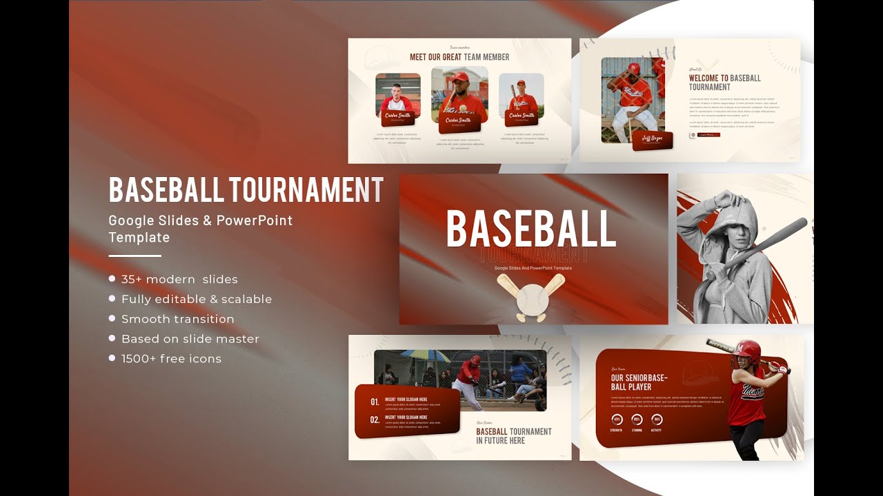 Baseball Tournament Presentation Templates