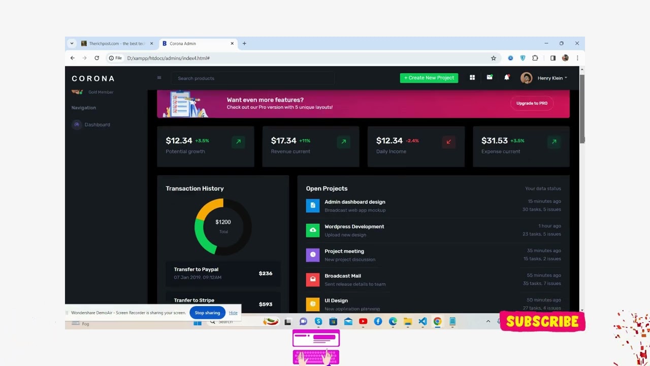 Free Responsive Bootstrap Admin Dashboard Template