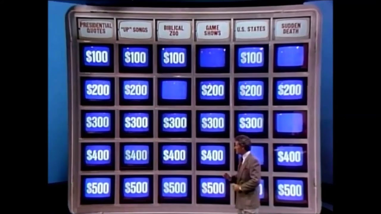 Jeopardy! Fill In Board Cue 1984-81
