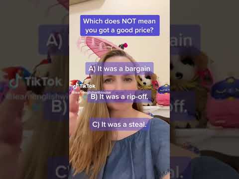 English Vocabulary, talking about prices