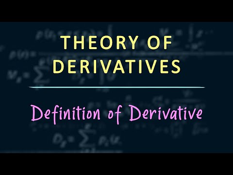 Theory of Derivatives: Concept - Definition of Derivative