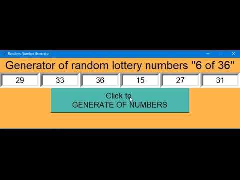 Python parser + Tkinter "Generator of random lottery numbers"