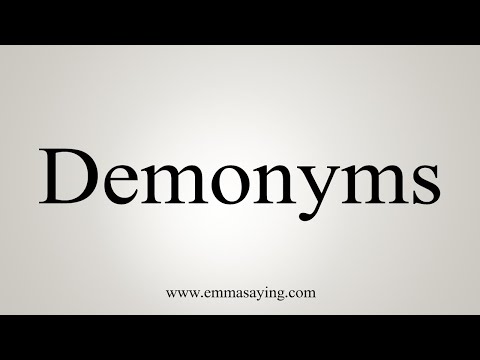 How To Say Demonyms