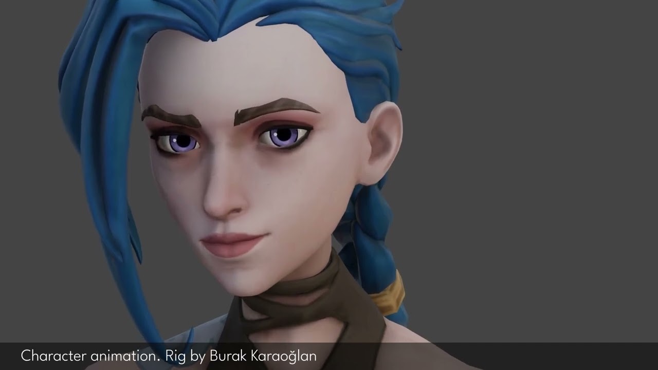 Jinx Face Animation Test (on Blender)