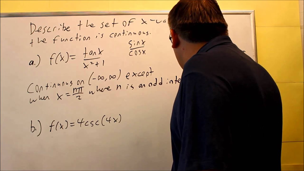 Finding Continuity of Trigonometric Functions