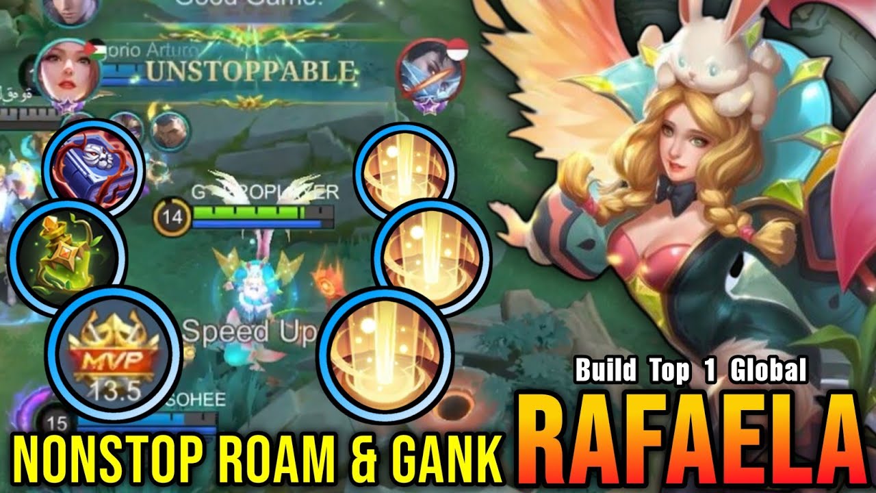 MVP Support Rafaela NonStop Roaming & Ganking!! - Build Top 1 Global Rafaela ~ MLBB