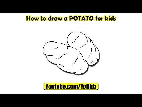 How to draw Potato for kids | Dry Green