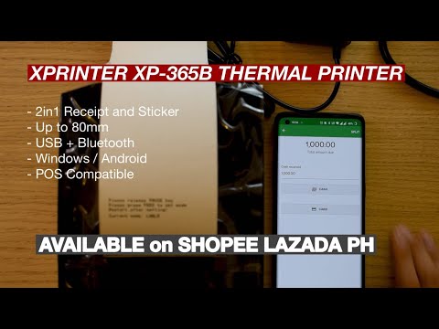 (2024) Xprinter XP-365B Thermal Receipt Sticker Printer 80mm | POS LOYVERSE SET UP