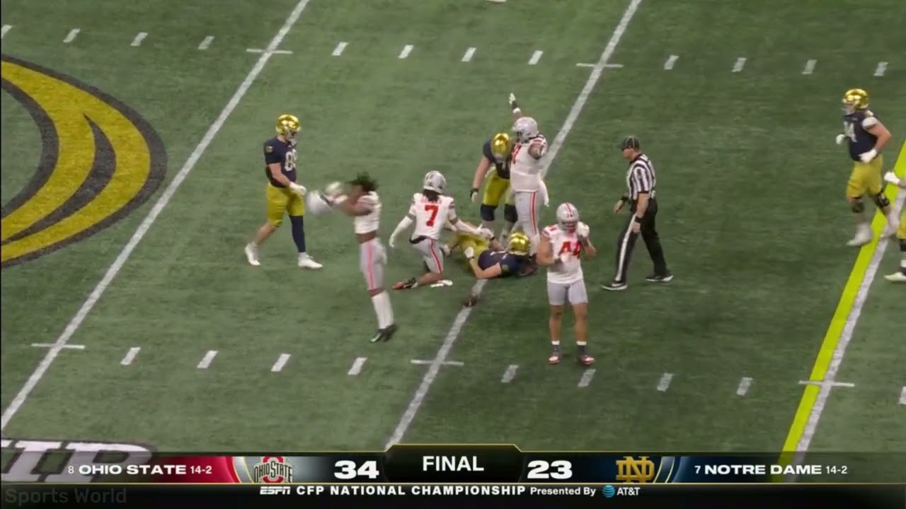 CFP National Championship Ending  - #7 Notre Dame vs #8 Ohio State - 2024