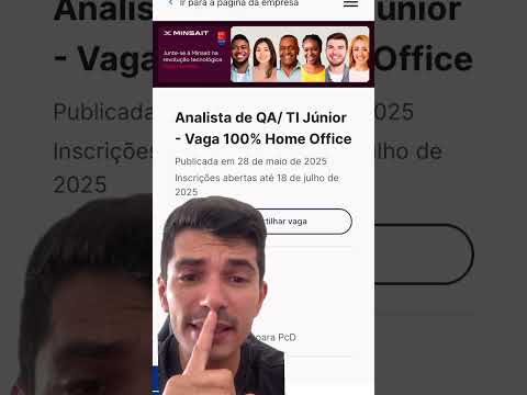 Vaga de Analista de QA/ TI Júnior - Vaga de Emprego Home Office #shorts #foryou #viral #trending