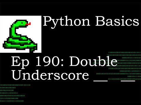 Python Basics What is a Double Underscore in Python?