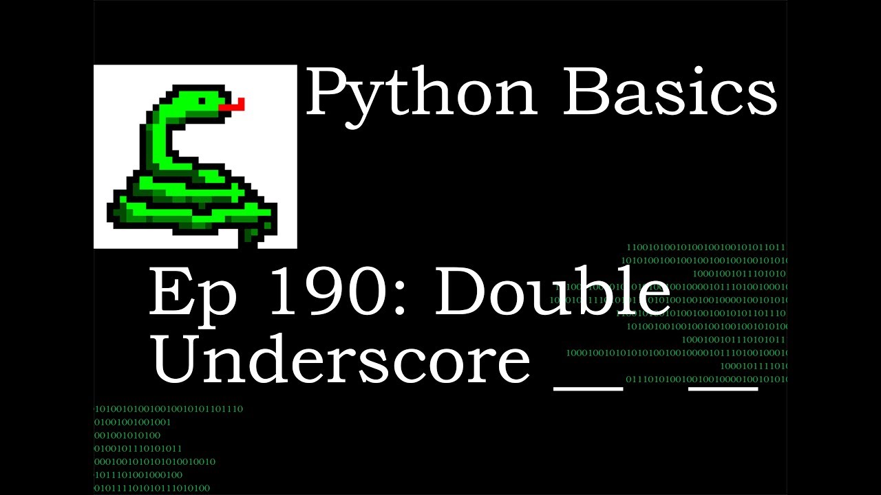 Python Basics What is a Double Underscore in Python?