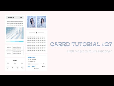 ☆﹕simple non-pro carrd with music player tutorial #27 © elroseria
