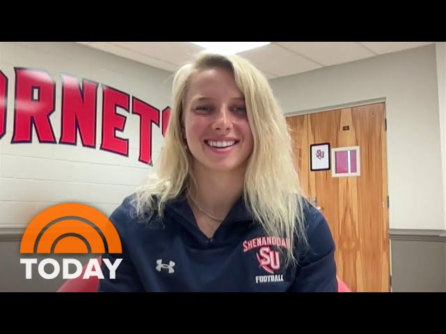 "It's not every day that a female gets to play college football ...