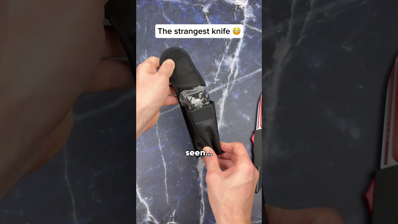 He got the CRAZIEST knife… #knives #mysterybox #unboxing #knife