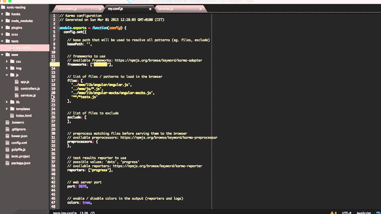 Unit Testing Your Ionic Framework App
