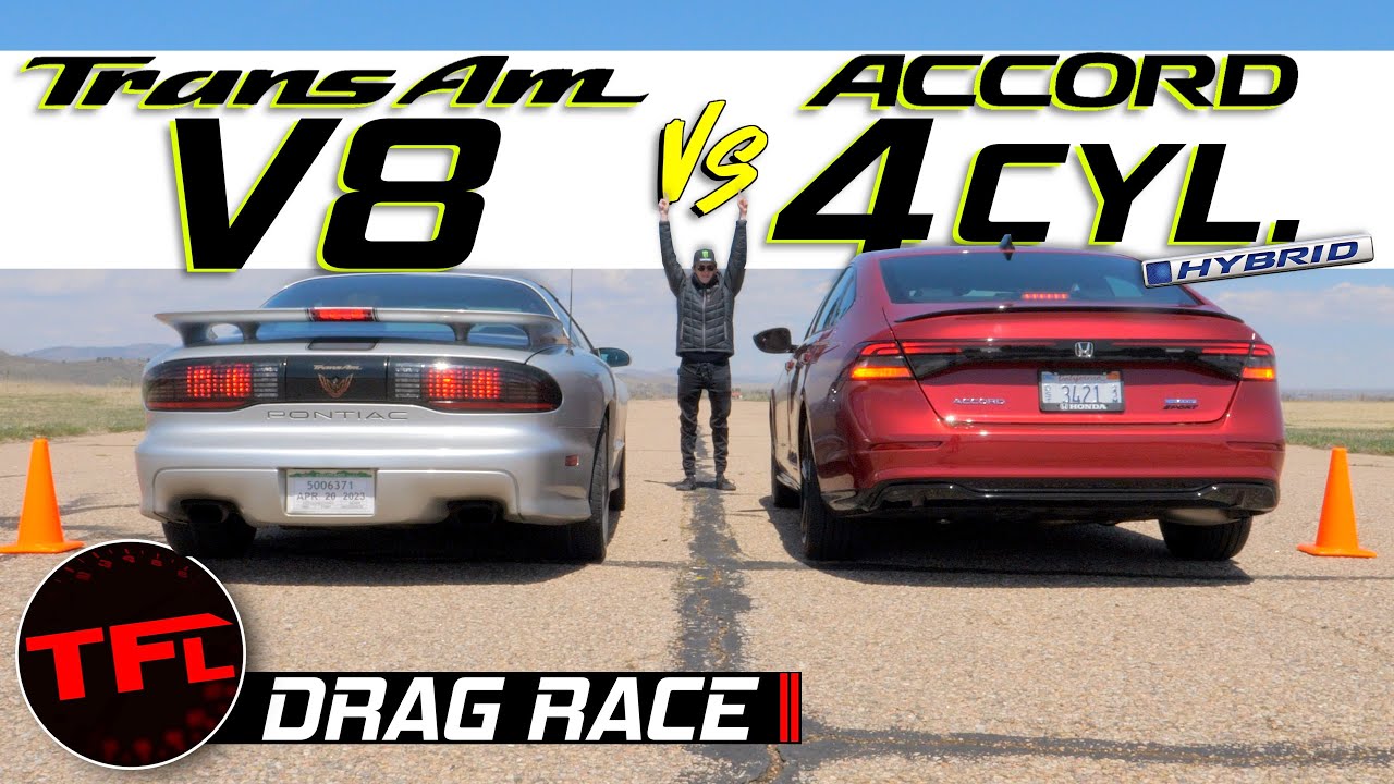 2023 Honda Accord Hybrid vs 1995 Pontiac Firebird Trans Am Drag Race Is ...
