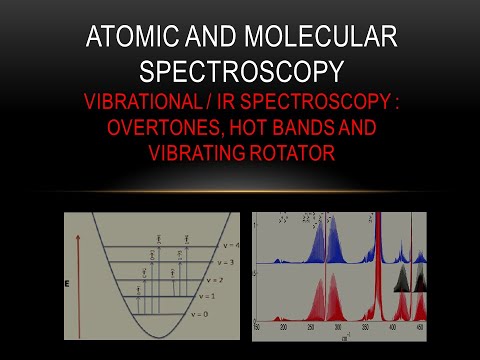 Atomic and molecular spectroscopy - vibrational spectra, overtones, hot bands and Vibrating rotator