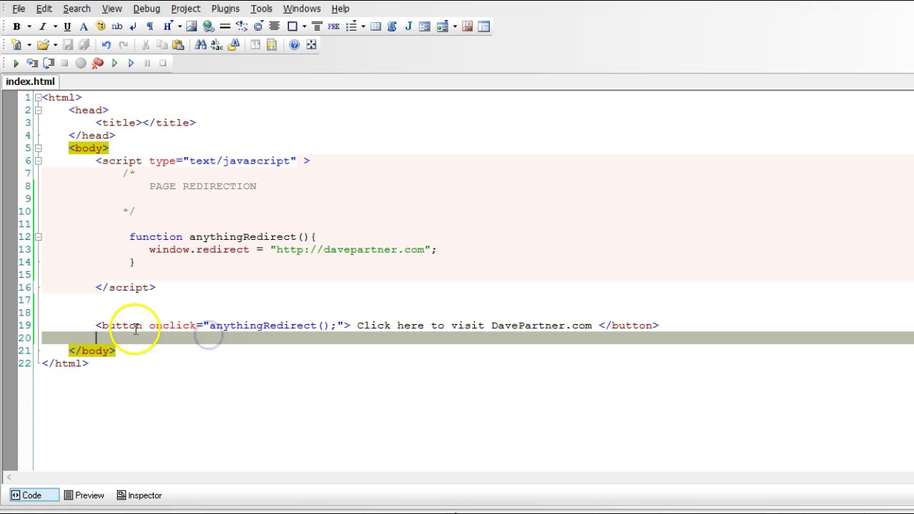 Javascript Tutorial - 25 - Page Redirection