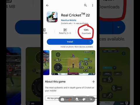 real cricket 22|how to download in play storegames| #shorts #viral