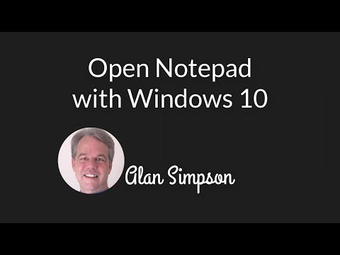 Open Notepad in Windows 10