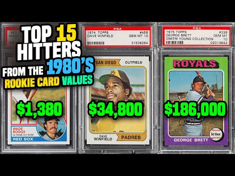 TOP 15 Hitters from the 1980's & Their Rookie Baseball Card Values #sportscards