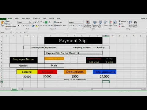 How to make Salary Slip in Microsoft Word | Ms Word
