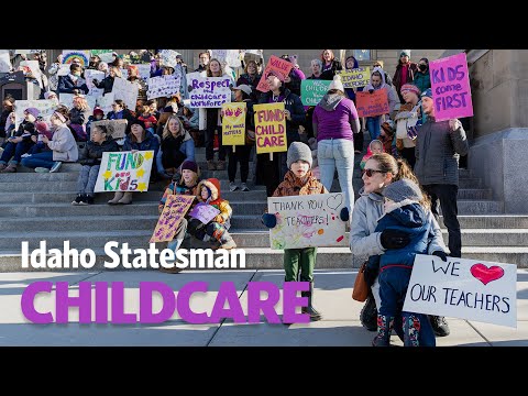 Why are early childhood center workers protesting in Idaho?
