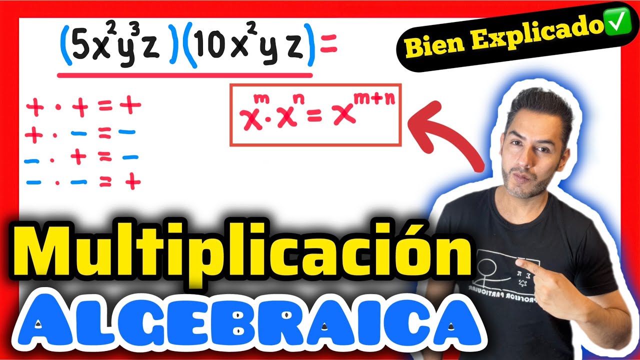 ✅MULTIPLICACIÓN ALGEBRAICA Ejercicios Resueltos|𝐀𝐩𝐫𝐞𝐧𝐝𝐞 𝐝𝐞𝐬𝐝𝐞 𝐜𝐞𝐫𝐨💯| Álgebra