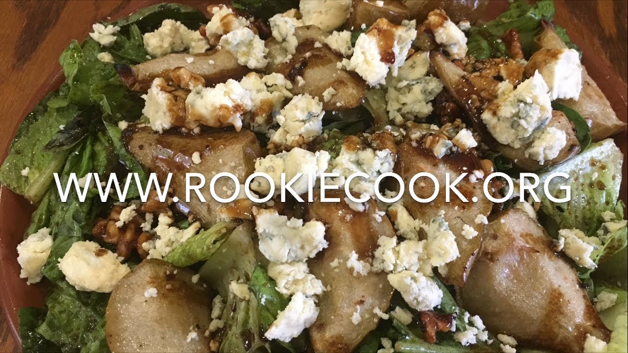 Warm Pear, Walnut and Blue Cheese Salad